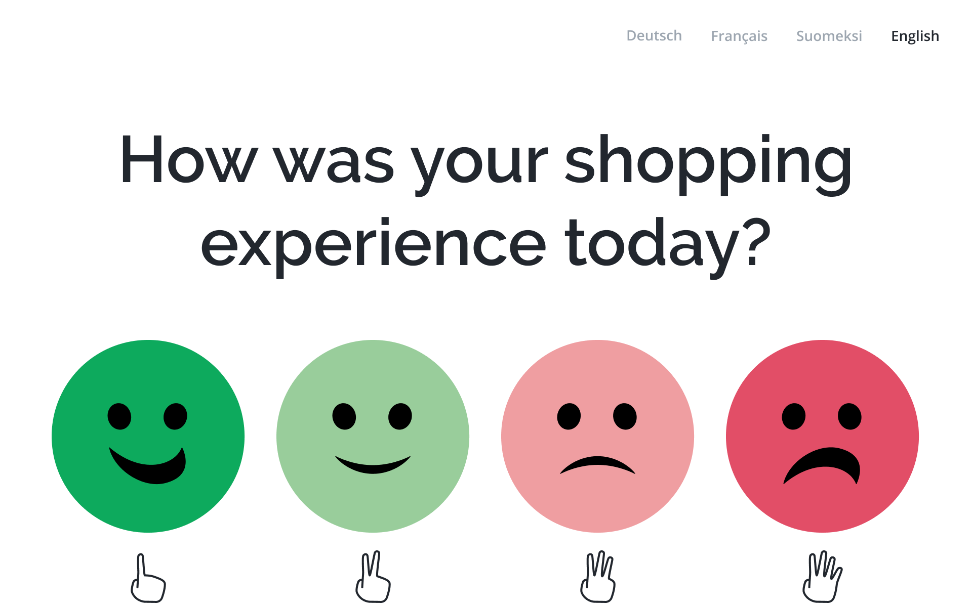 Gesture based feedback user flow