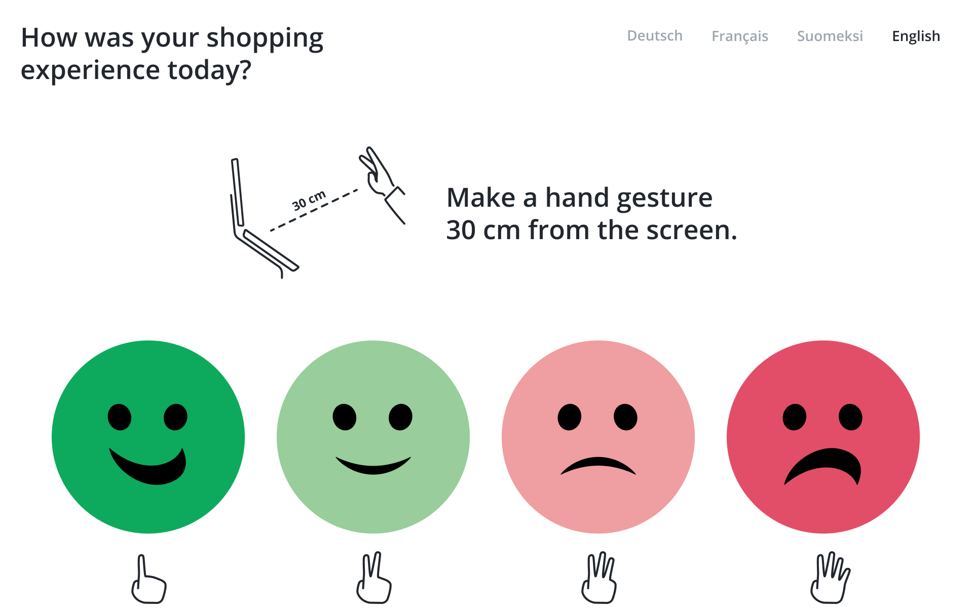 Gesture based feedback user flow