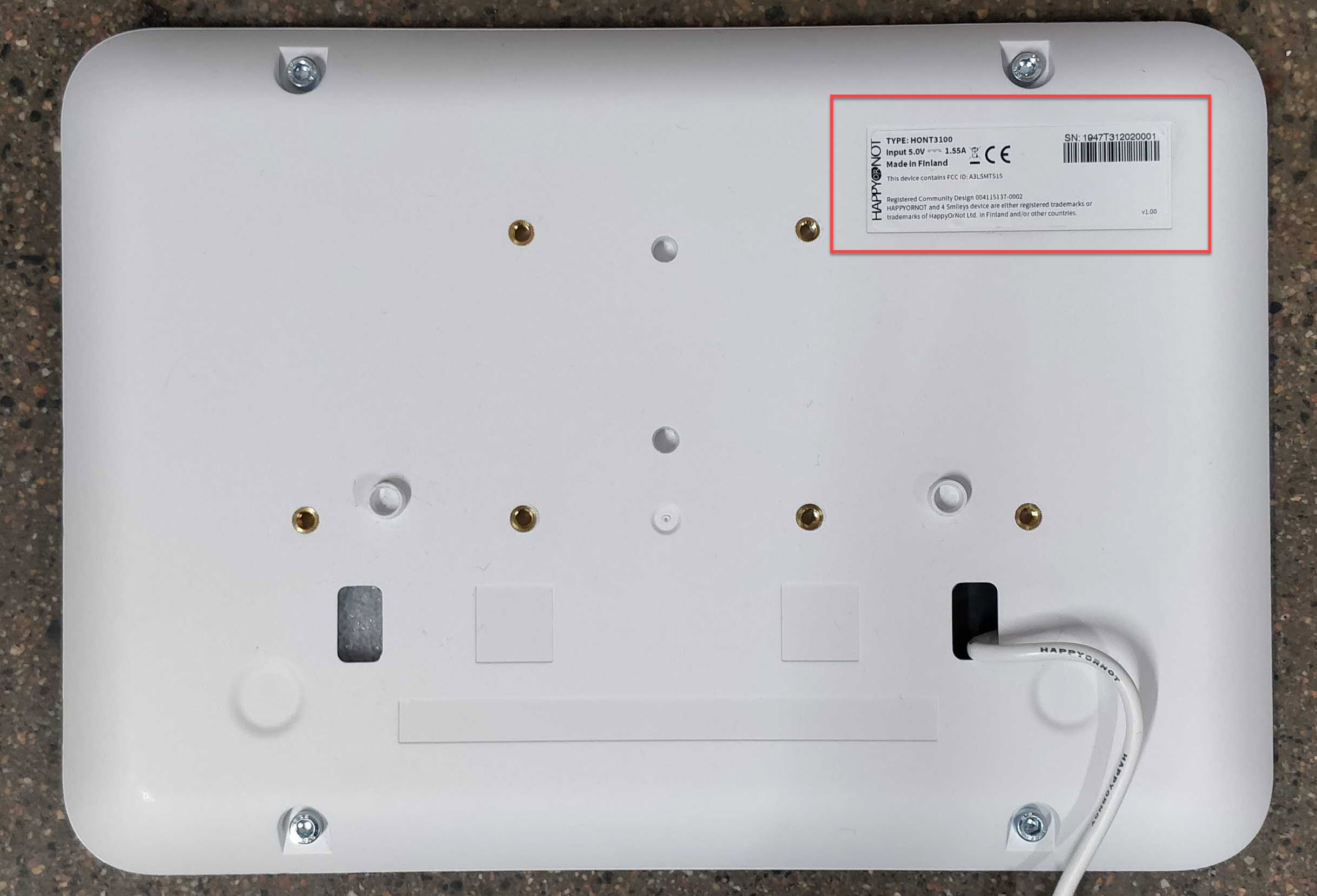 How to find the serial number and model of Smiley Touch