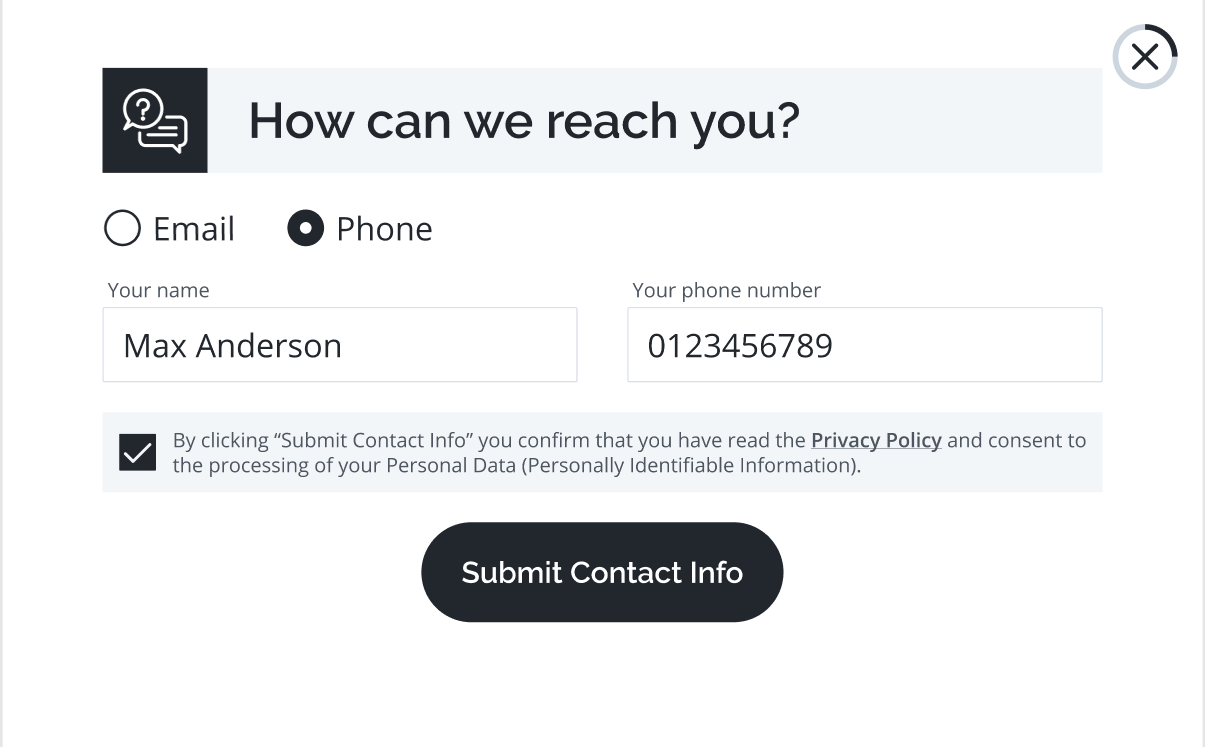 Collect contact info in surveys