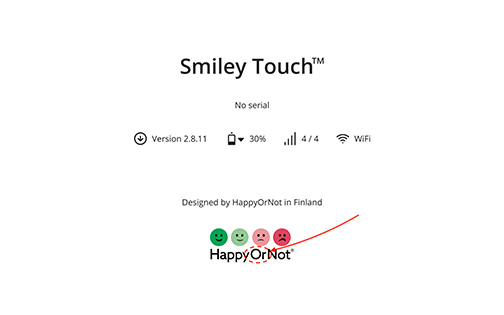 Pause Smiley Touch for cleaning